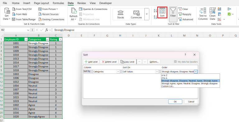How to Use Ordinal Data with Examples in Excel | MyExcelOnline