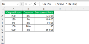 Excel Discount Calculator - Step by Step Formula Guide | MyExcelOnline