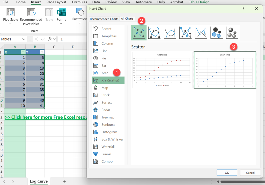 How to Create a Logarithmic Curve in Excel – Step by Step Guide | MyExcelOnline