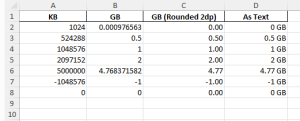 How to Convert KB to GB in Excel | MyExcelOnline