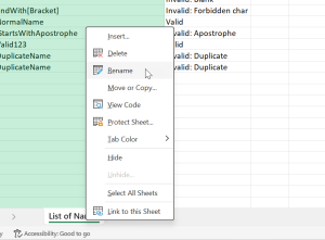 How to Enforce Excel Sheet Naming Rules | MyExcelOnline