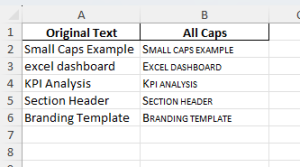 How to Use Small Caps Font in Excel – Step by Step Guide | MyExcelOnline