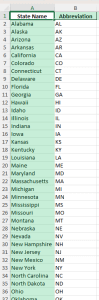 The Ultimate Guide to 50 States Abbreviations in Excel | MyExcelOnline