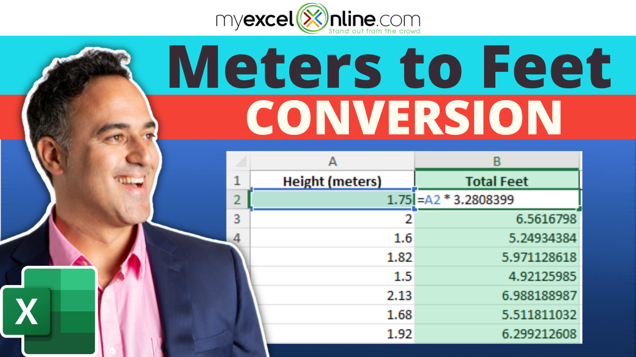 How to Convert Meters to Feet and Inches in Excel – Step by Step Guide | MyExcelOnline