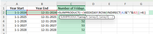 How to Find How Many Fridays in a Year in Excel | MyExcelOnline