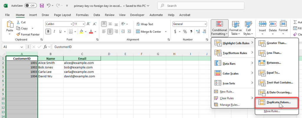 The Ultimate Guide to Primary Key vs Foreign Key in Excel | MyExcelOnline