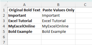How to Copy and Paste Bold Text in Excel - Step by Step Guide ...