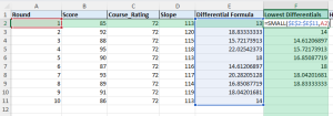 How to Calculate Golf Handicap in Excel - Step by Step Guide ...