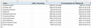 How to Convert GMT Time Zone to CST in Excel - Step by Step Guide ...