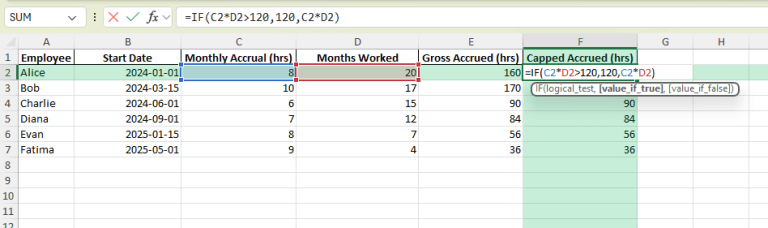 How to Create a PTO Accrual Calculator in Excel - Step by Step Guide ...