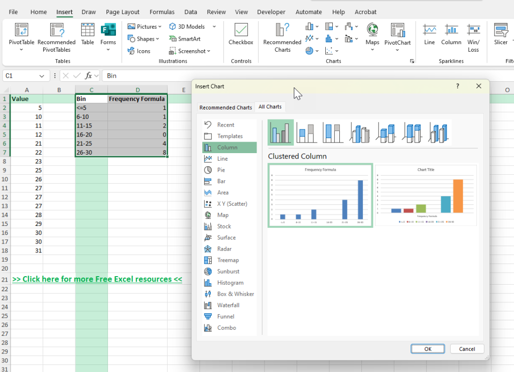 How to Create a Skewed Left Graph in Excel | MyExcelOnline